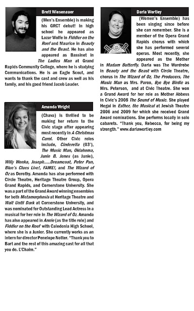 FIDDLER ON THE ROOF: Cast Bios