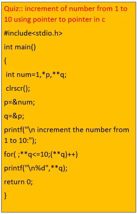 Pointer To Pointer In C