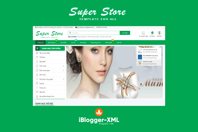 Super Store Shop E-Commerce Blogger Template Toko Online - iBlogger-XML ...
