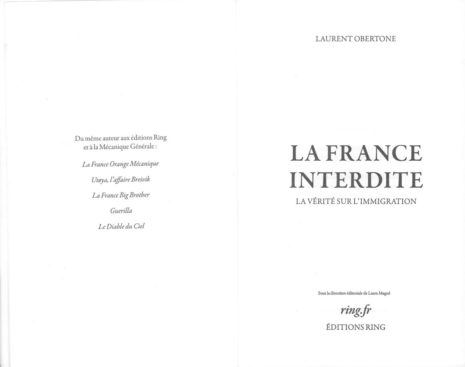école : références: Laurent Obertone, La France interdite (2018)