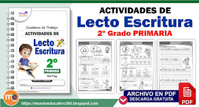 Cuaderno de Trabajo con Actividades de LECTO ESCRITURA 2º Primaria ...