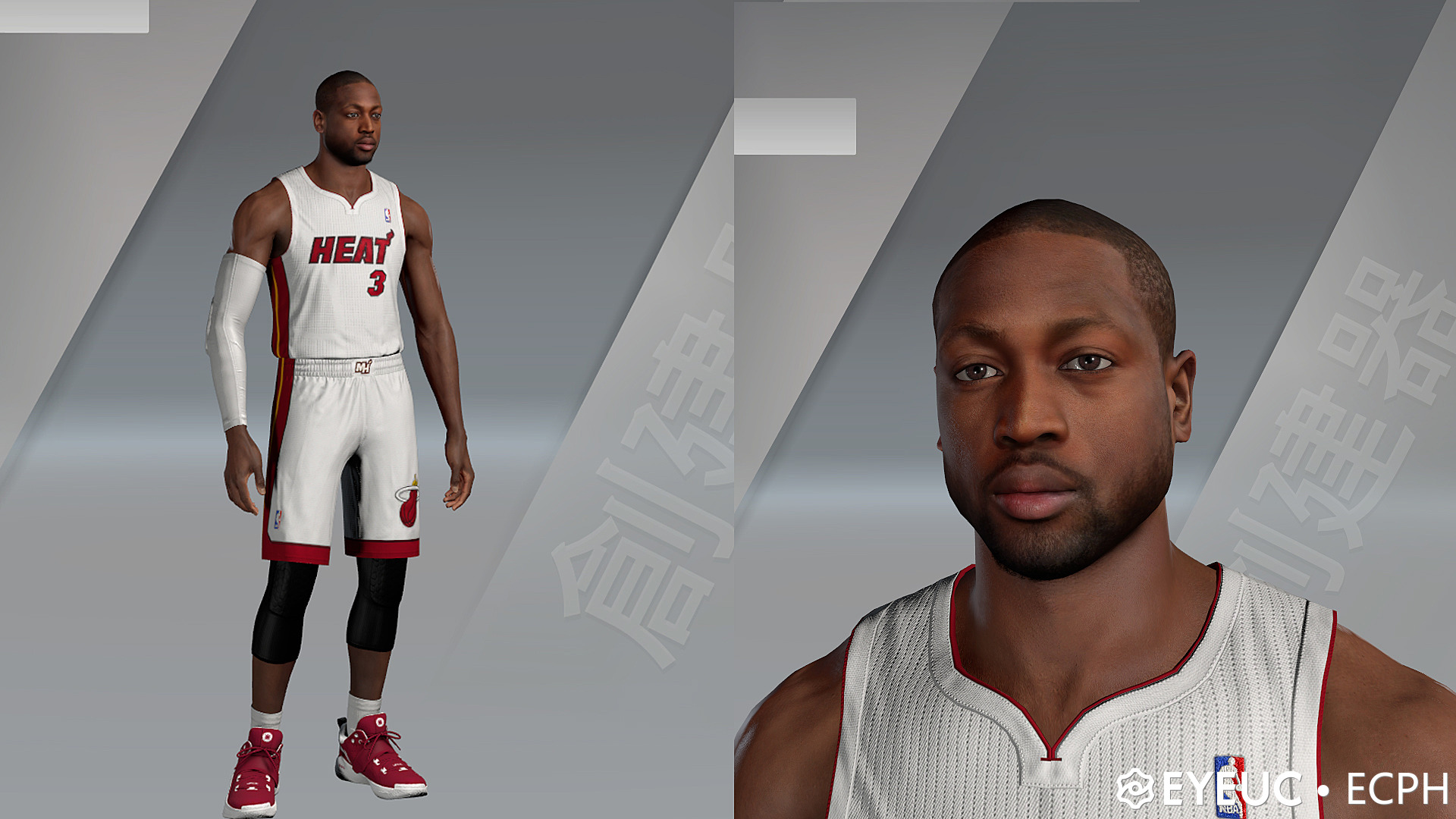 Dwyane Wade Cyberface and Body Model By ECPH [FOR 2K21]