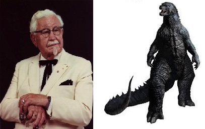 A Strong Dose of Vitamin Fred: Godzilla vs. Colonel Sanders.
