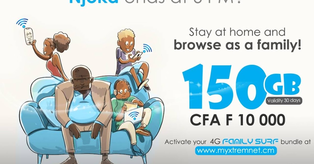 150GB For 10000frs and Unlimited Fibre Internet on Camtel