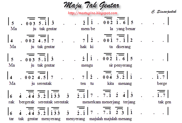 36 Not Angka Lagu Wajib Nasional | FileNya