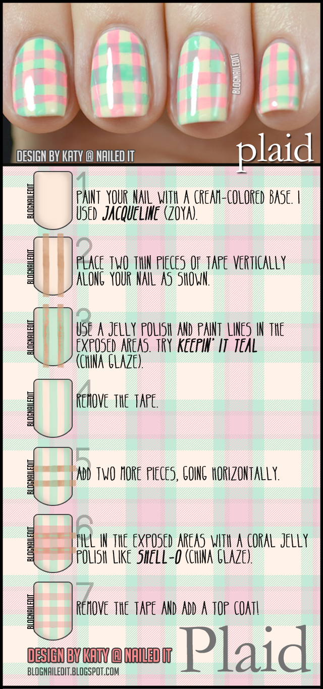 On Beauty High: Plaid Tutorial - Nailed It | The Nail Art Blog