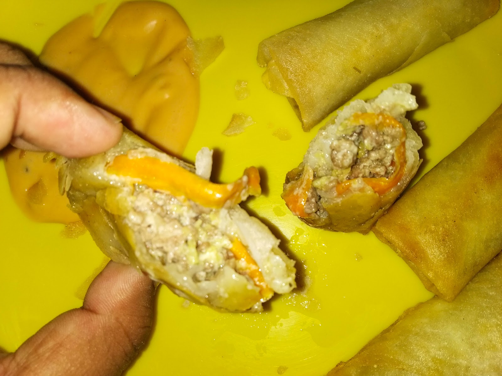 RESEPI : POPIA CARBONARA DAGING