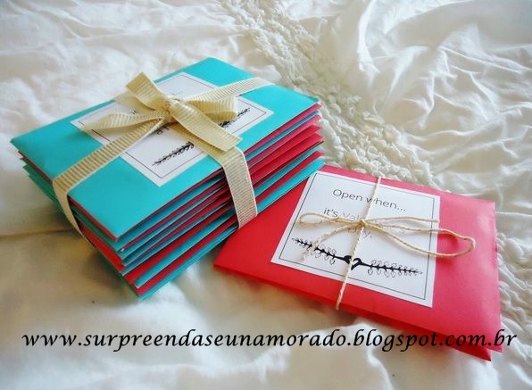 Surpreenda seu Namorado: Cartas abra quando + 40 tags para envelopes