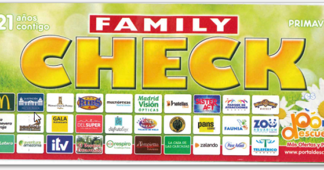 audiencia previa: Cheques-descuento "Family Check" Primavera 2016