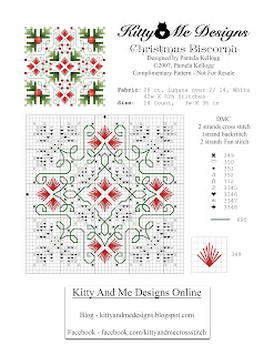 Kitty And Me Designs: Christmas Biscornu Free Pattern