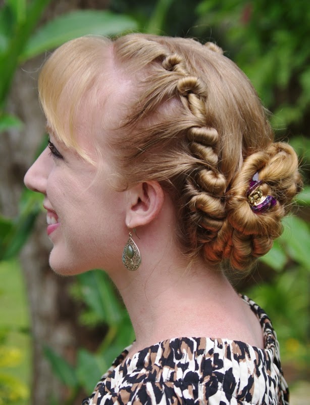 Braids & Hairstyles for Super Long Hair: One-Strand Rosette Lace Updo