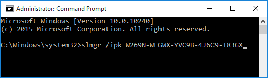 ACTIVATE WINDOWS 10 WITH CMD