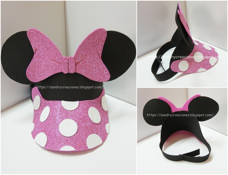 SanDryCreaciones: Viseras de Mickey y Minnie en Goma Eva para Niños