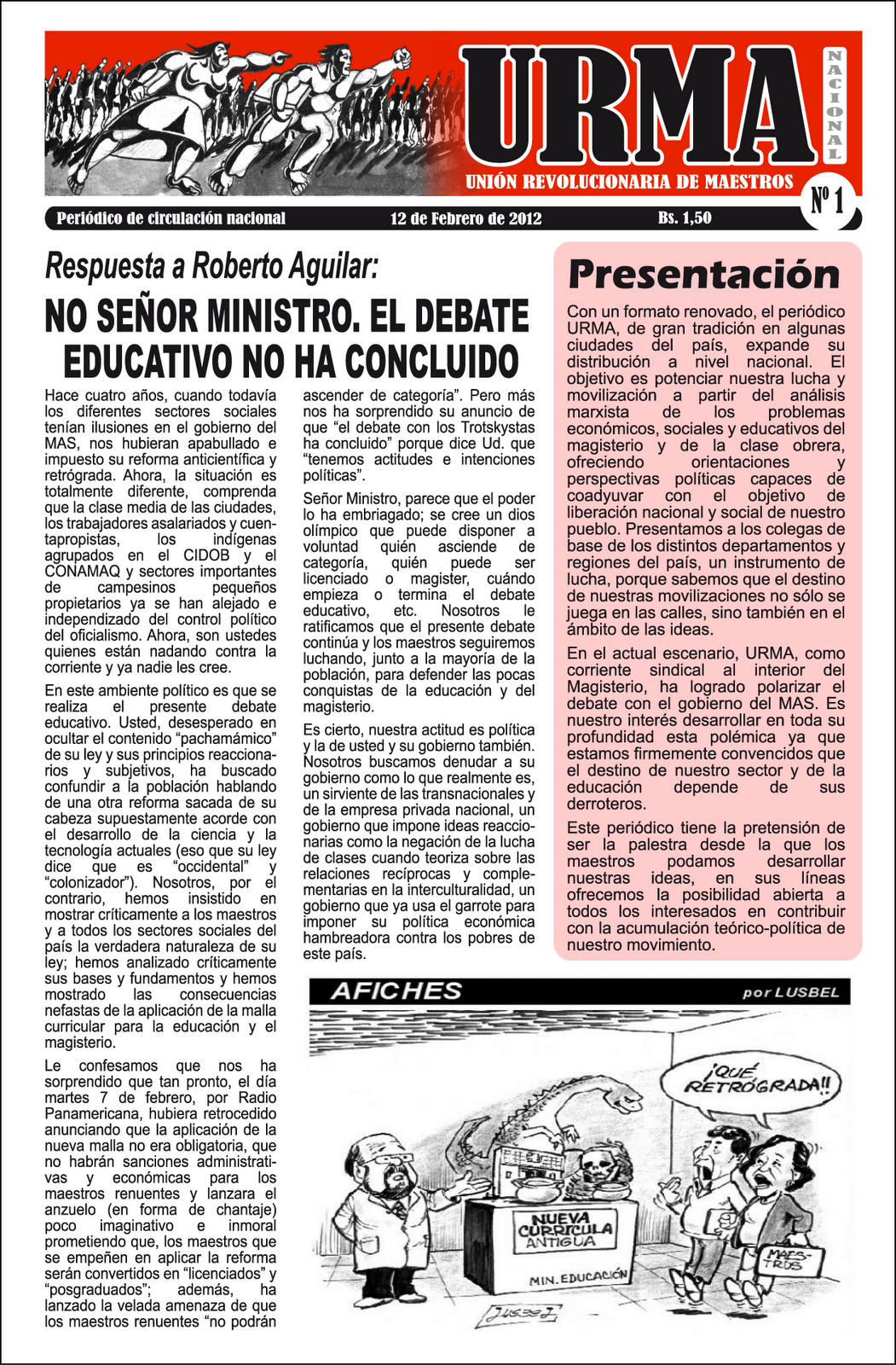 URMA BOLIVIA: URMA NACIONAL