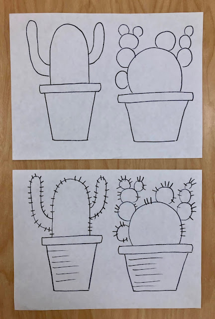 Art with Mr. Giannetto: 1st Grade Cactus Art Projects