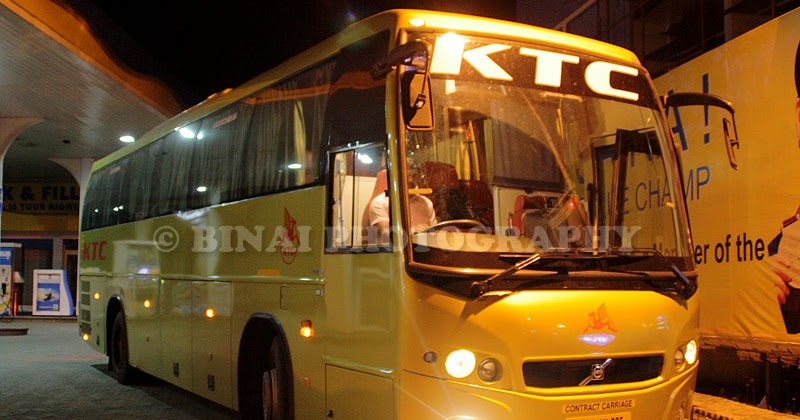 KTC Tours: Thrissur to Trivandrum. First in a Volvo 9100!