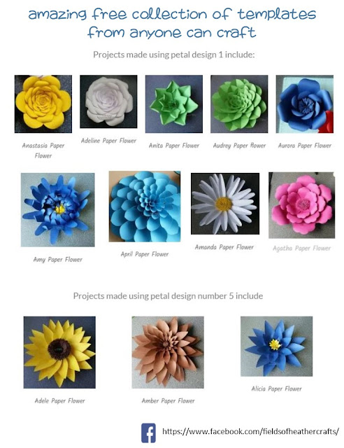 Fields Of Heather: Free Templates & Tutorials For Making Paper Flowers