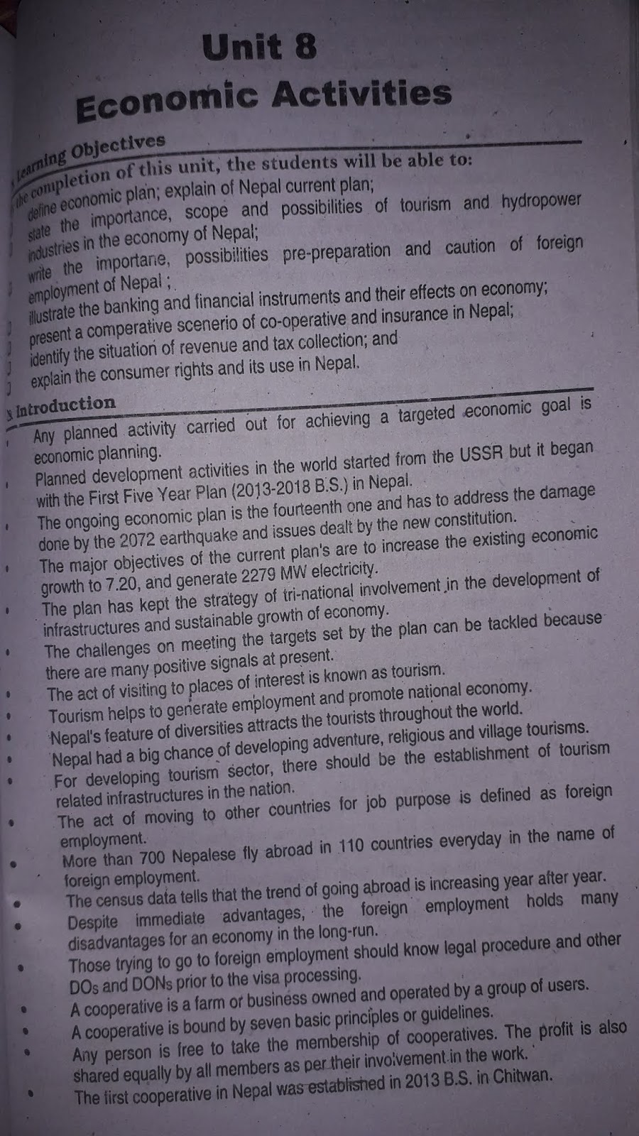 SOCIAL STUDIES CLASS-10 UNIT 8(ECONOMIC ACTIVITIES) ~ Revival Diary