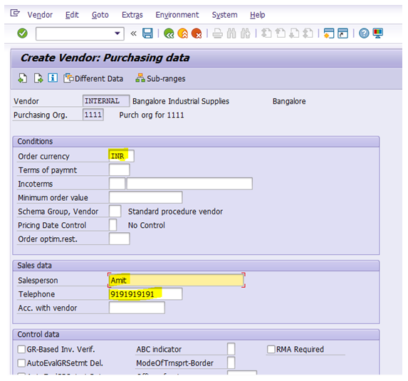 What Is Vendor Master Record In Sap Mm at Brenda Miguel blog