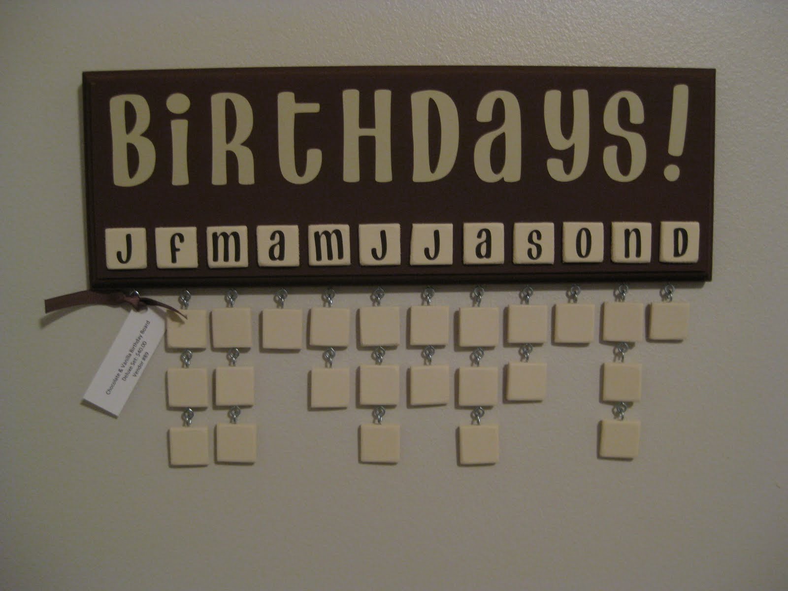Wooden Parlor: Parade of Birthday Boards