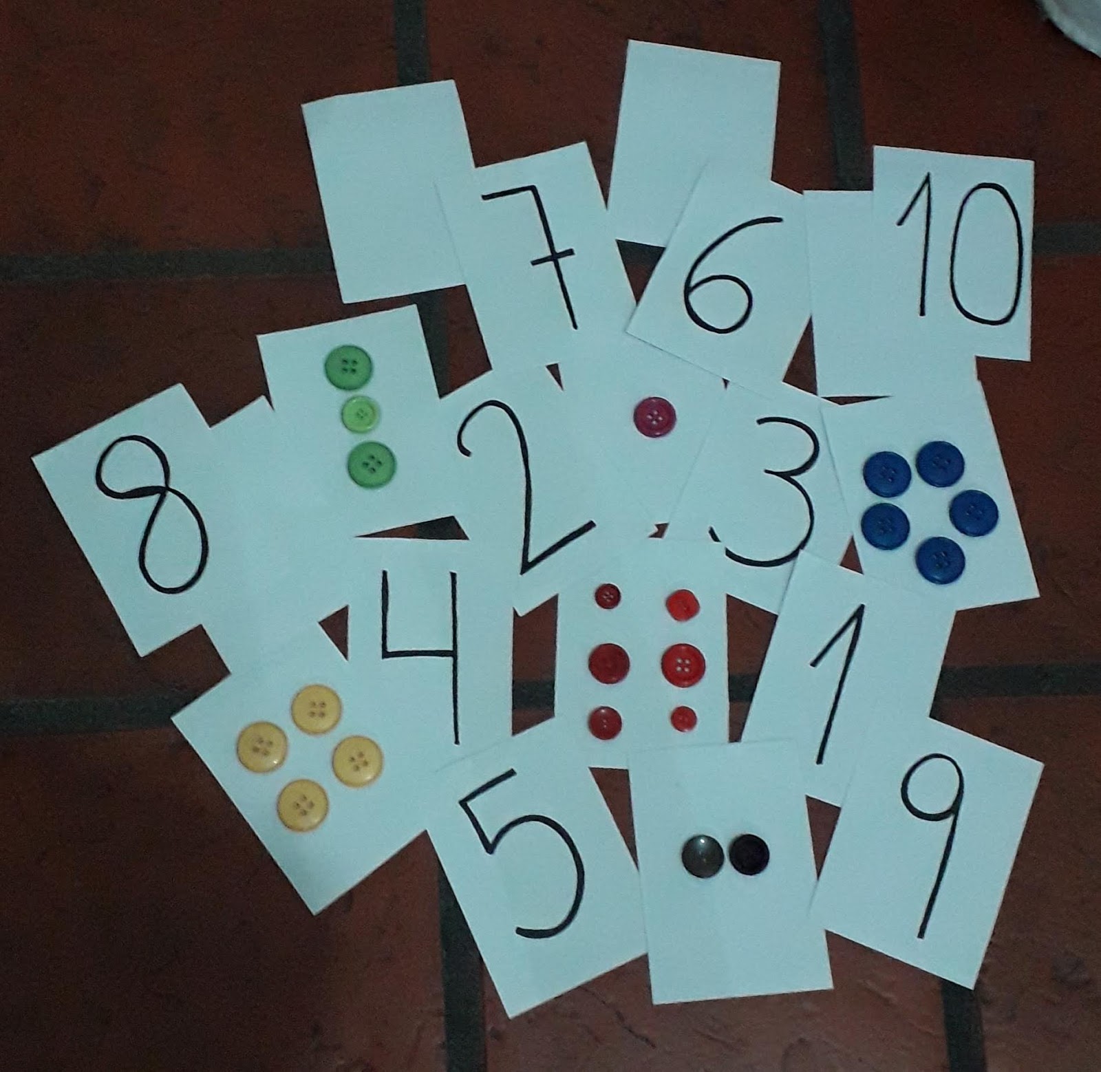 Tarjetas con números