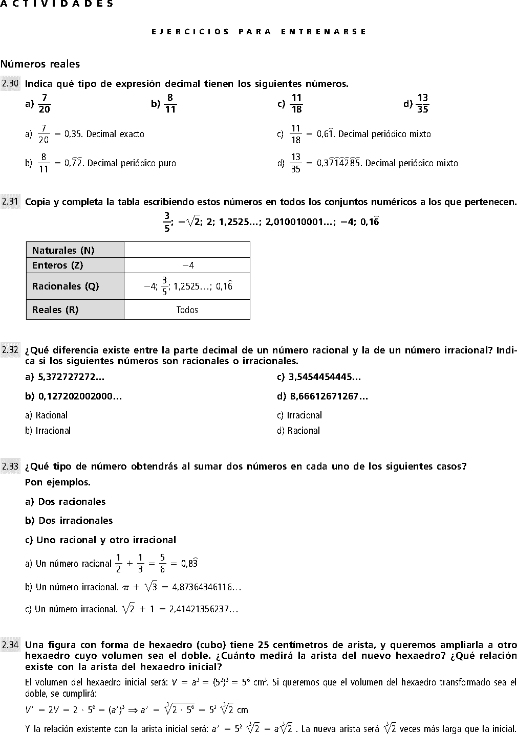 NUMEROS REALES EJERCICIOS RESUELTOS DE SECUNDARIA–MATEMATICA 4 ESO PDF