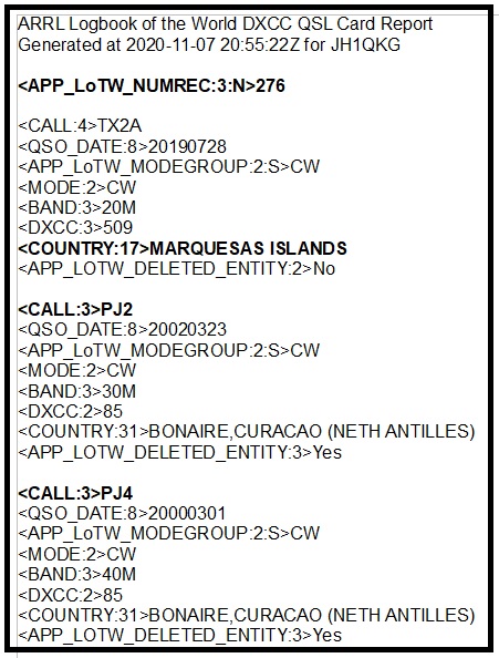 JH1QKG: DXCC とりあえず決着