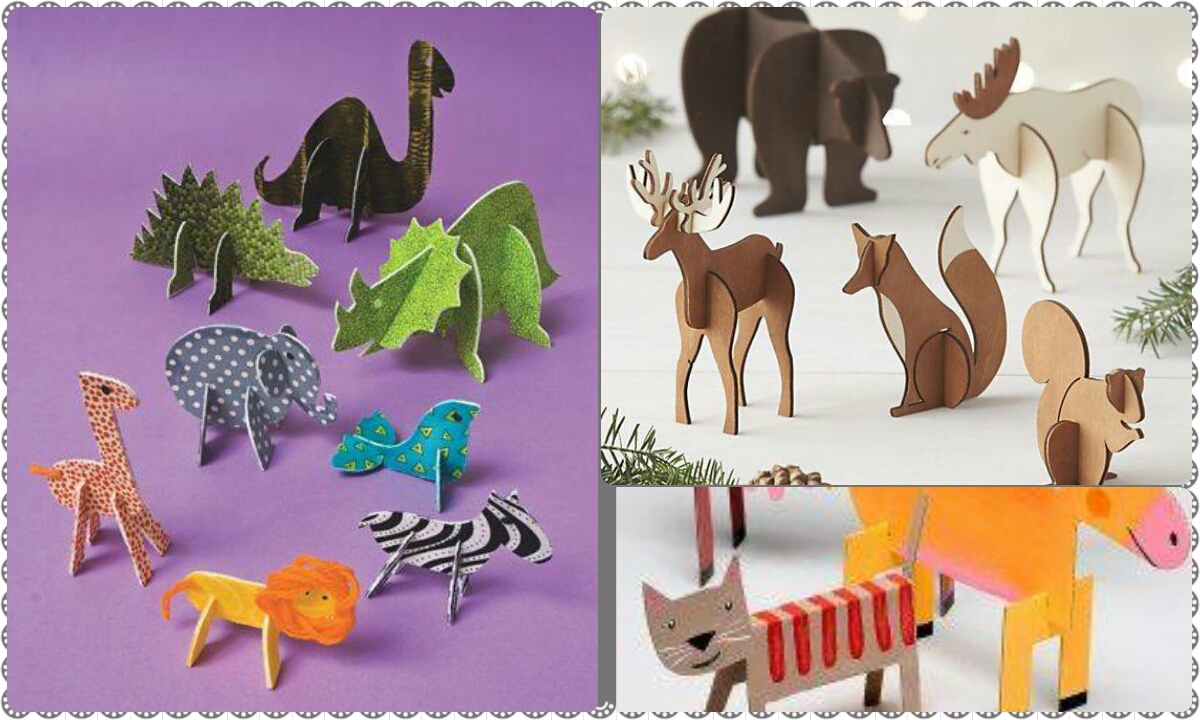 Volume figures made of cardboard - crazzy craft