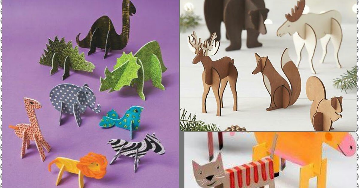 Volume figures made of cardboard - crazzy craft