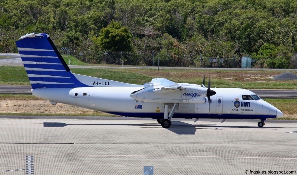 Far North Queensland Skies: Fugro LADS Dash 8 VH-LCL returns
