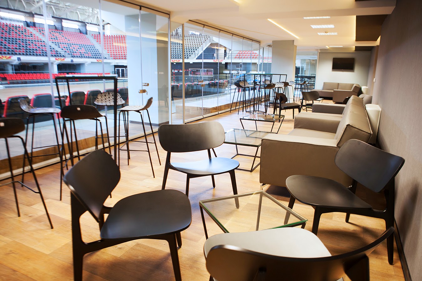 Exklusiver blick in die VIP Bereiche des neuen Sportzentrum Jane Sandanski