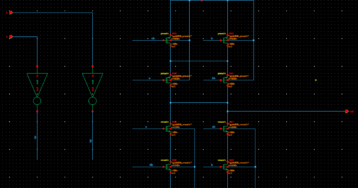 Inception Electronics: CMOS XNOR gate design | 90 nm technology