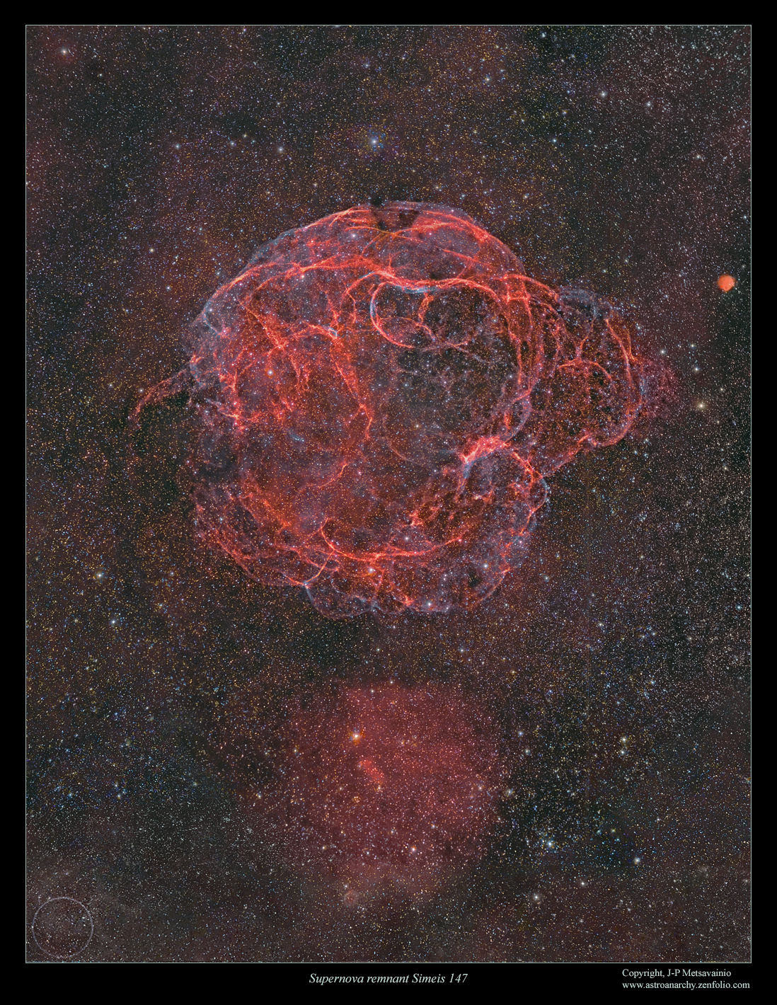 Astro Anarchy: Simeis 147 (Sh2-240) with more light from oxygen, O-III