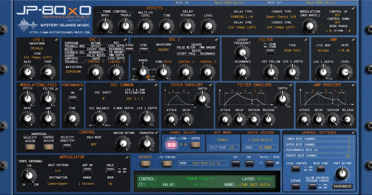 MATRIXSYNTH: jp80x0 - AU / VST Controller Plugin for the Roland JP-8000 ...