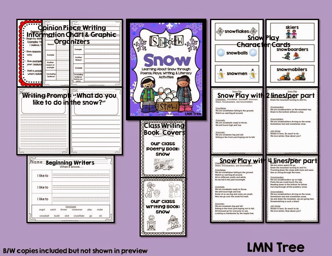 LMN Tree: Let it Snow! with Snow Poetry and a Freebie