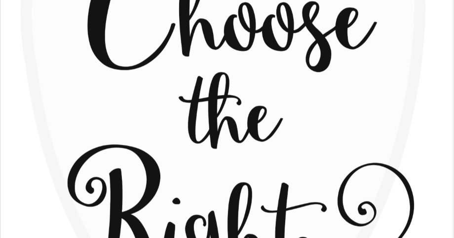 Choose the Right Sign FREE Printable - Naturally Creative Mama