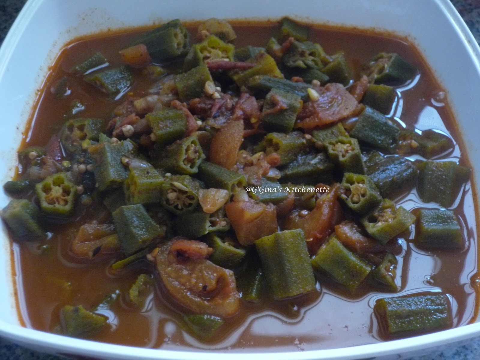 G'Gina's Kitchenette: Okra curry - Mum's recipe