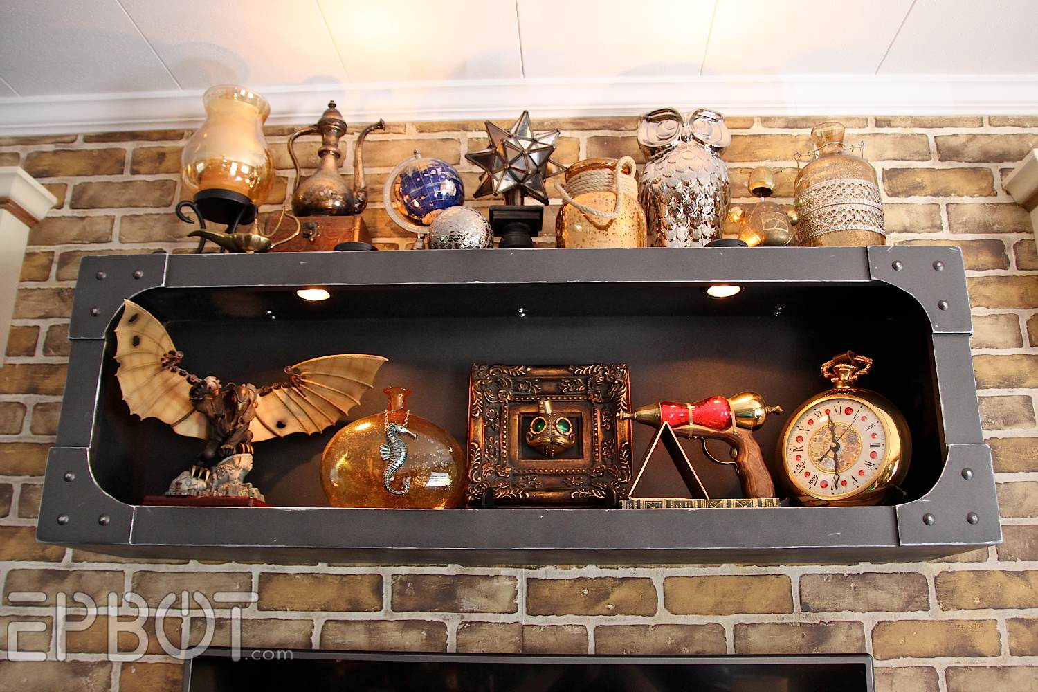 EPBOT: Finished Steampunk TV Cabinet & Shelf Reveal!