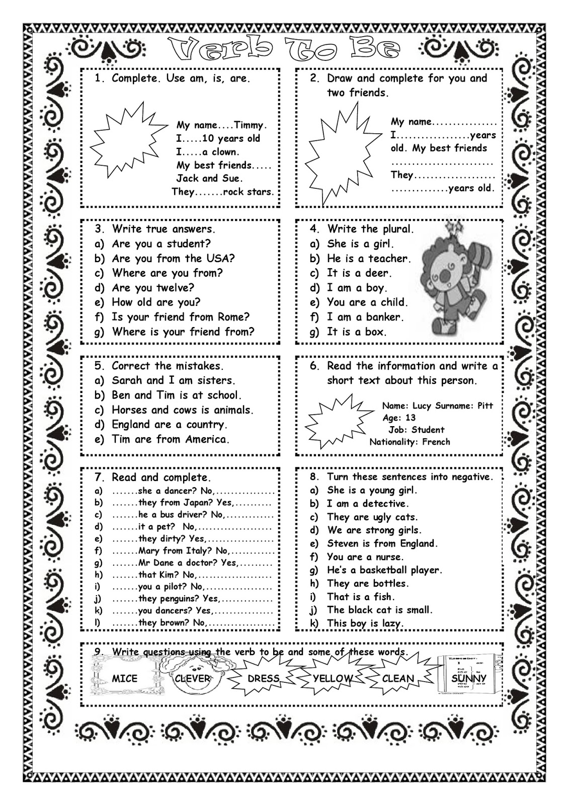 BLOG PROFE GERMÁN. CEIP MANUEL FERNÁNDEZ CHURRIANA: VERB TO BE