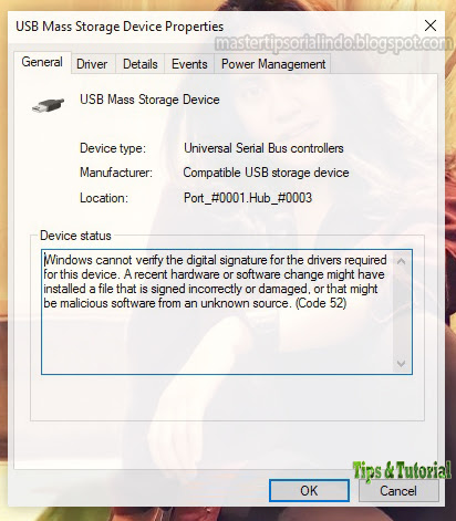 Memperbaiki Error Windows cannot verify the digital signature (Code 52 ...