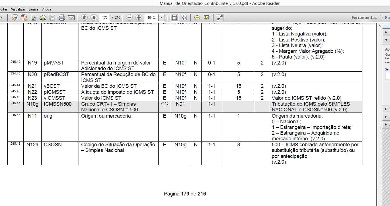 Sistema Nfe e Nfe-s ( www.matosinformatica.com.br ): CSOSN 500 - ICMS ...