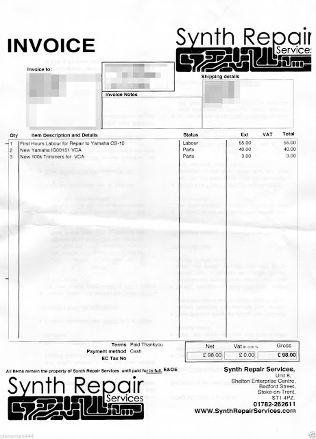 MATRIXSYNTH: Yamaha CS10 Monophonic Analog Synthesizer SN 9827