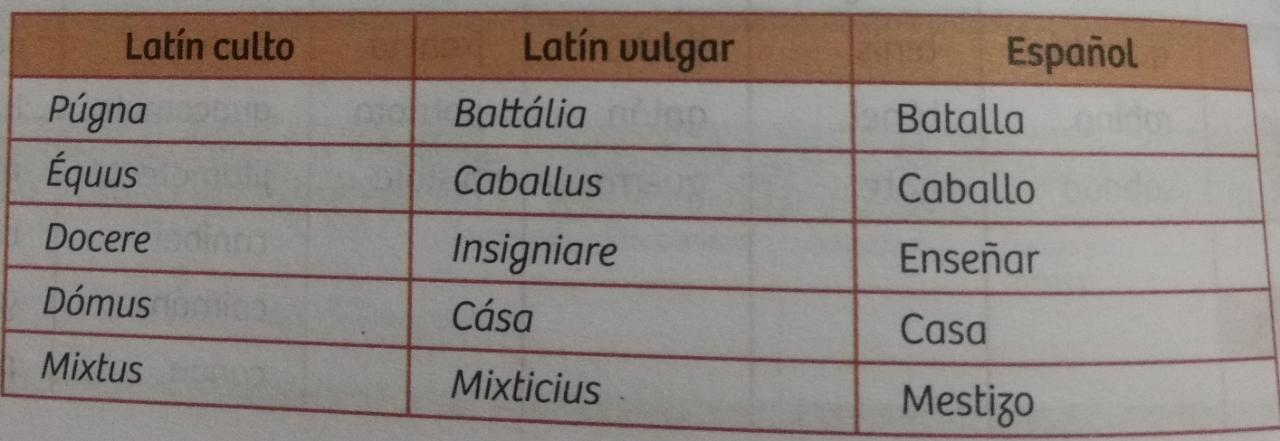 LATÍN CULTO Y VULGAR LATÍN CULTO Y VULGAR