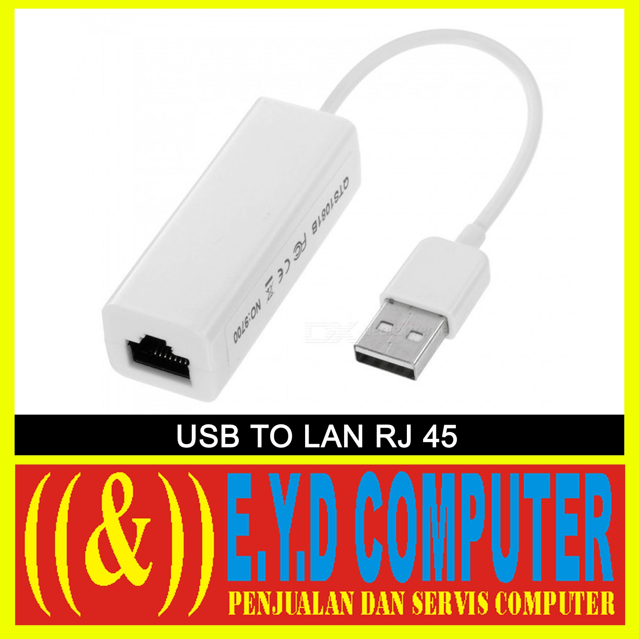 USB TO LAN RJ45 NETWORK CARD INTERNET RJ 45 ETHERNET PORT PC LAPTOP ...