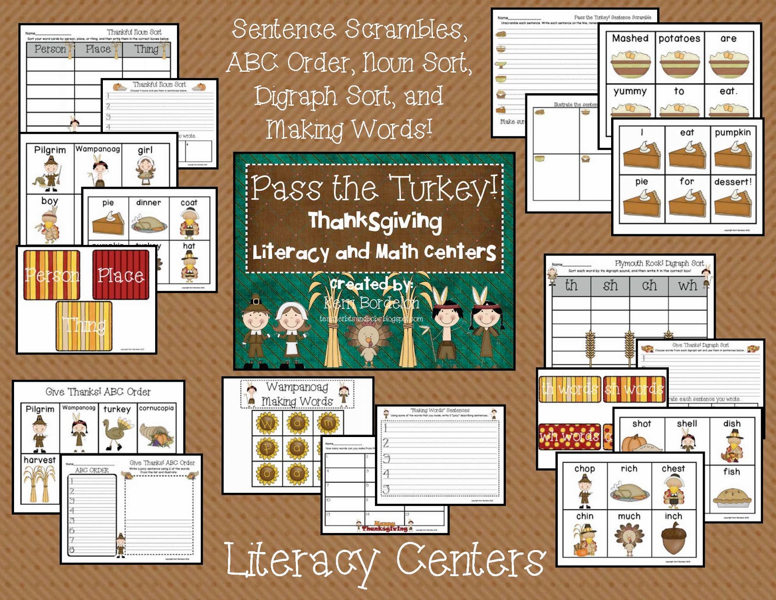 Blog Hoppin': Thanksgiving FREEBIES from Teacher Bits and Bobs