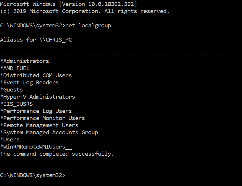 Computer Management bat files - Part 2: Groups