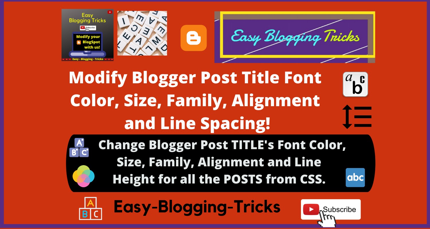 How to Modify / Change Blog Each and Every POST TITLE’S: Font Size ...