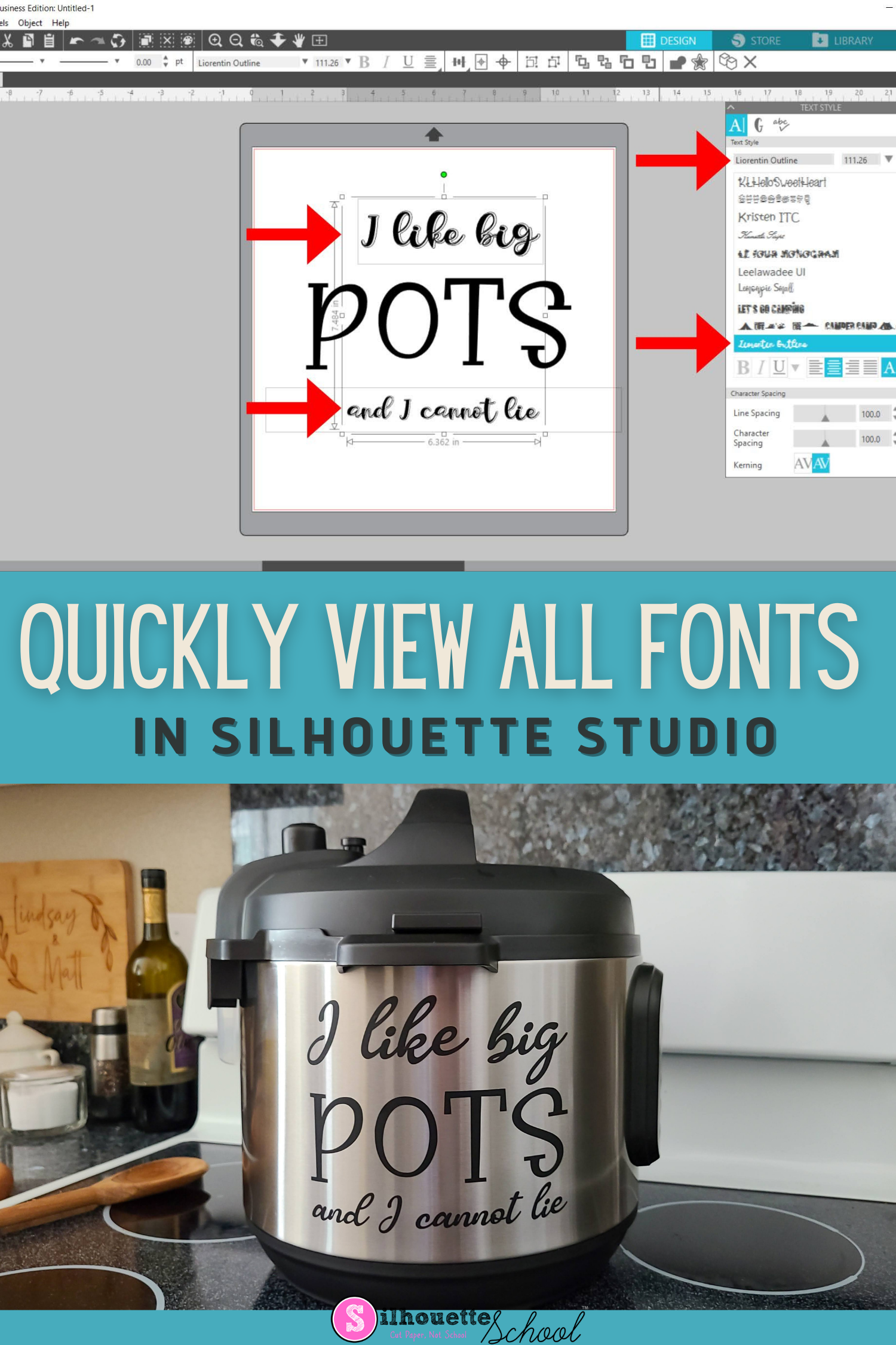 Quickly View All Fonts in Your Silhouette Studio Designs with this Hack ...