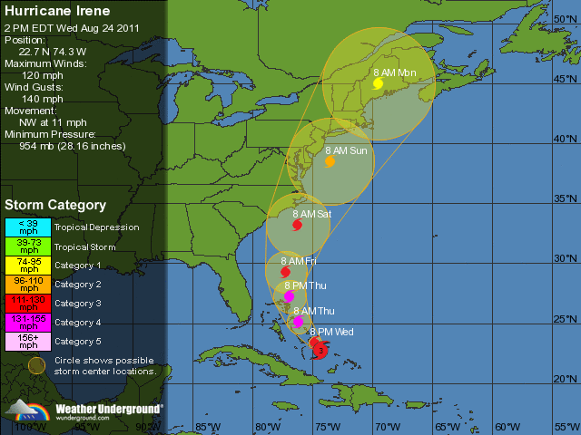 Captain Future's Dreaming Up Daily: Hurricane Irene Update: Dangerous ...