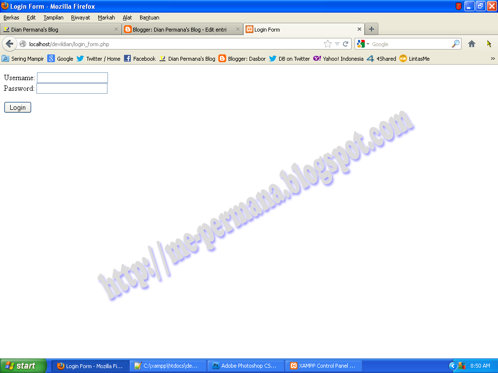 Tutorial lengkap membuat form Login dan Logout dengan PHP dan Mysql ...